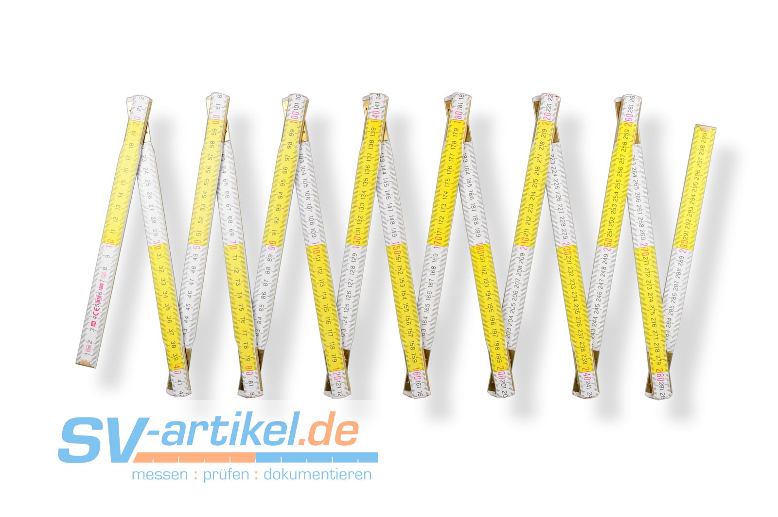 SV-Artikel - Zollstock mit 3 Meter und 10 cm-Farbeinteilung